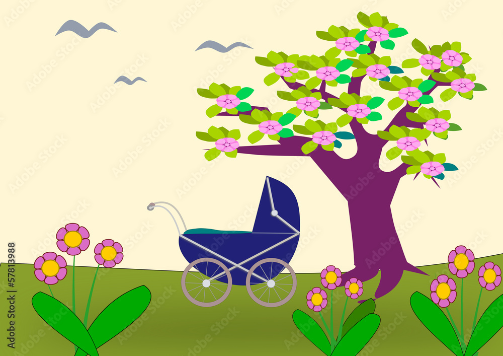New life in Spring Stock Illustration | Adobe Stock