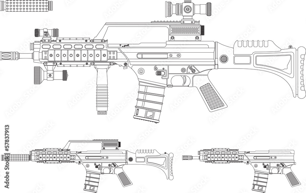 Assault rifle Stock Vector | Adobe Stock