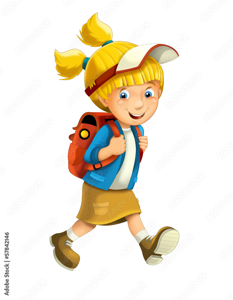Cartoon child isolated - illustration for the children Stock ...