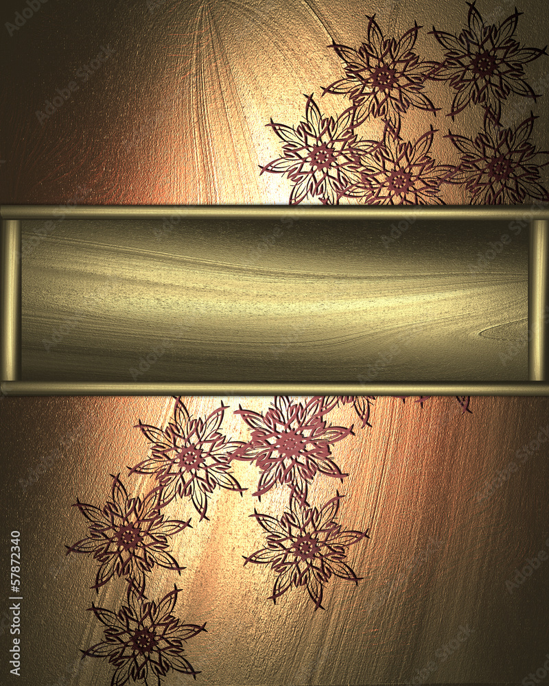 Ping background with red patterns and gold ribbon. Design template ...