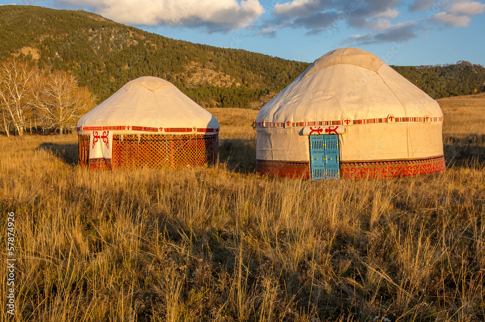 Kazakh yurt Stock Photo | Adobe Stock