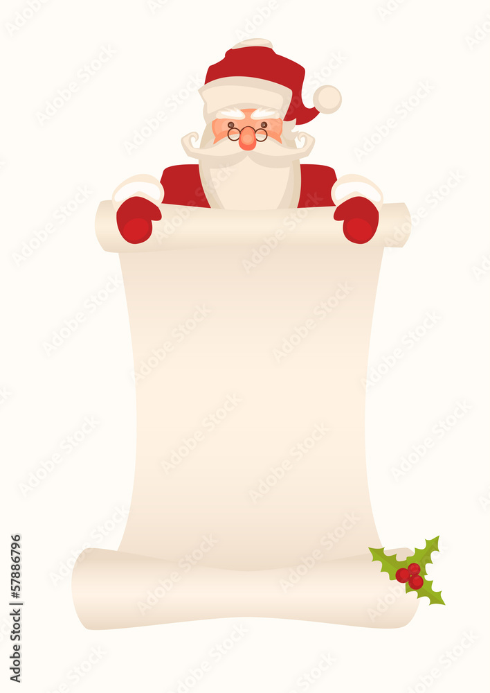 Santa Sign Isolated Stock Illustration | Adobe Stock