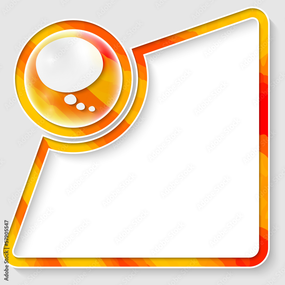 vector abstract text frame for any text with speech bubble Stock ...