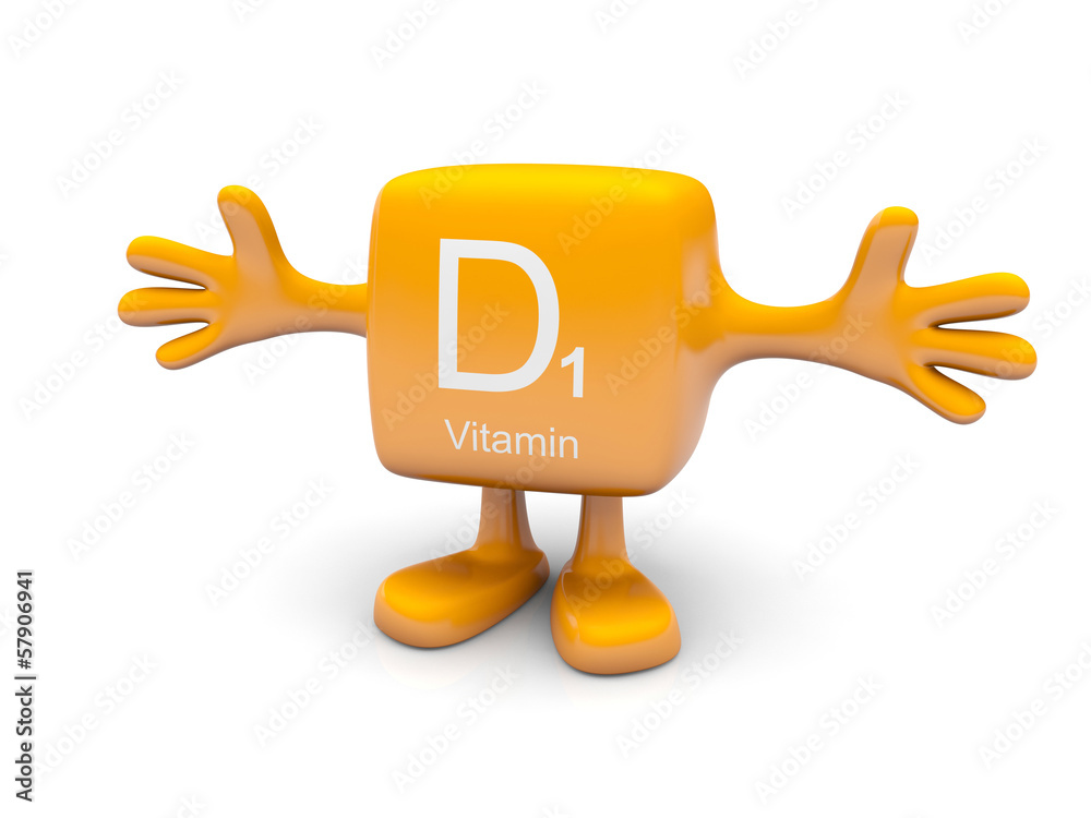 D1 vitamin symbol on yellow figure Stock-Illustration | Adobe Stock
