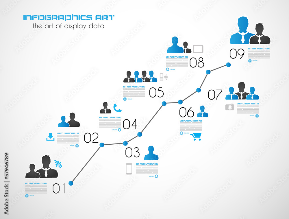 Timeline to display your data with Infographic Stock Vector | Adobe Stock