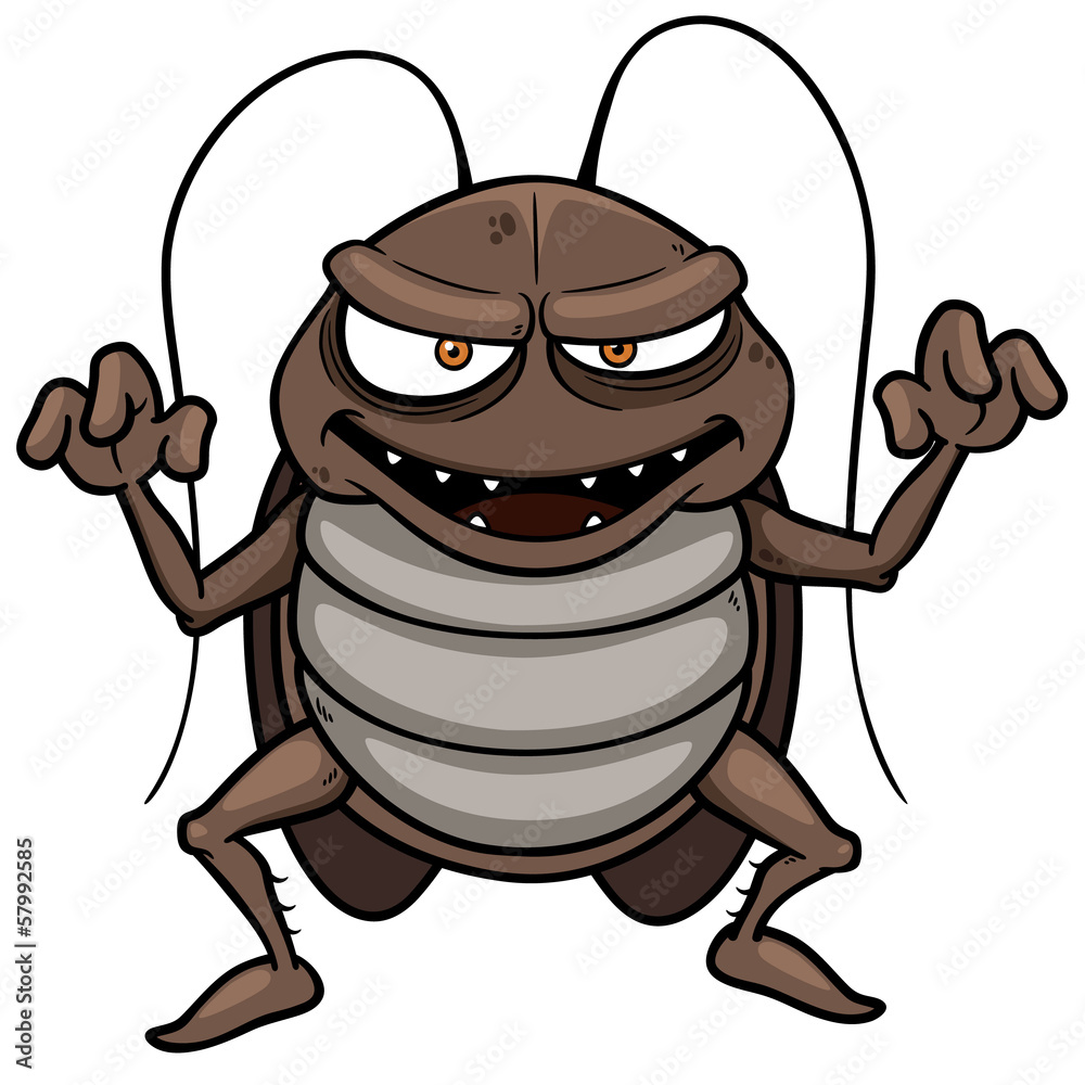 Vector illustration of cartoon cockroach Stock Vector | Adobe Stock