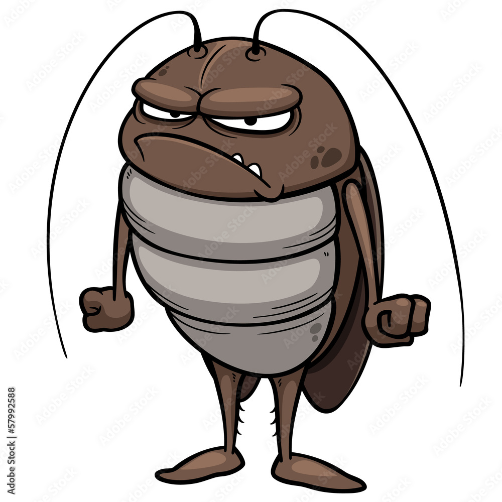 Vector illustration of cartoon cockroach Stock Vector | Adobe Stock