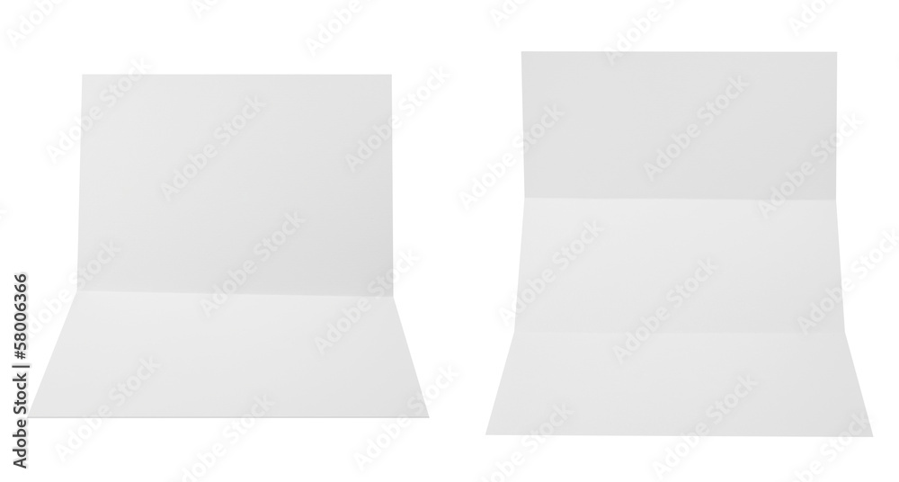 Set of folded A4 paper sheets Stock Photo | Adobe Stock