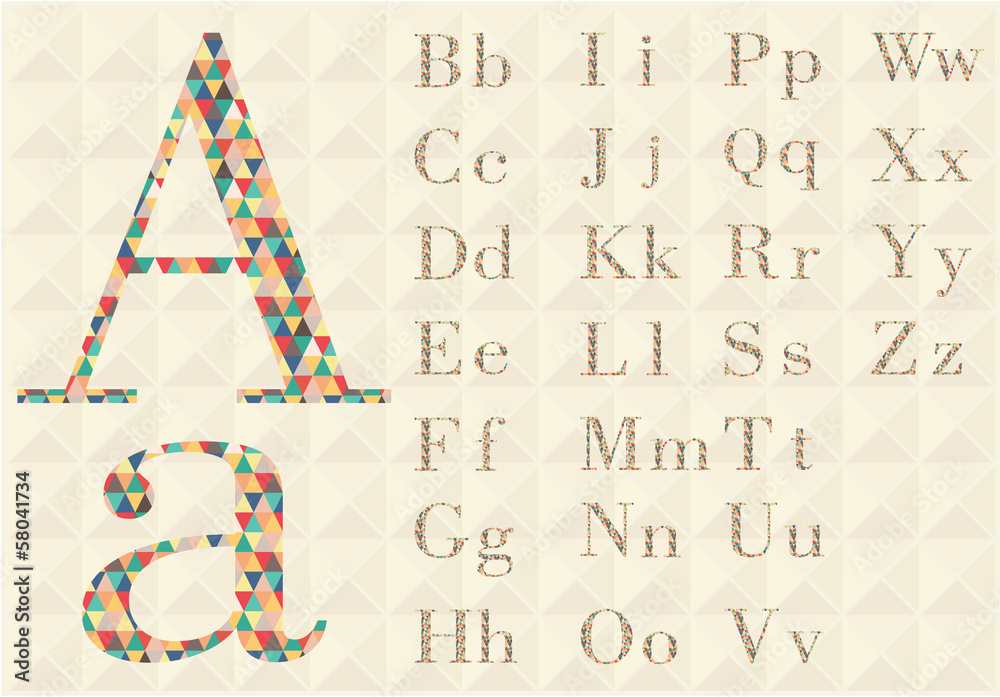 Alphabet of geometric shapes. Stock Vector | Adobe Stock