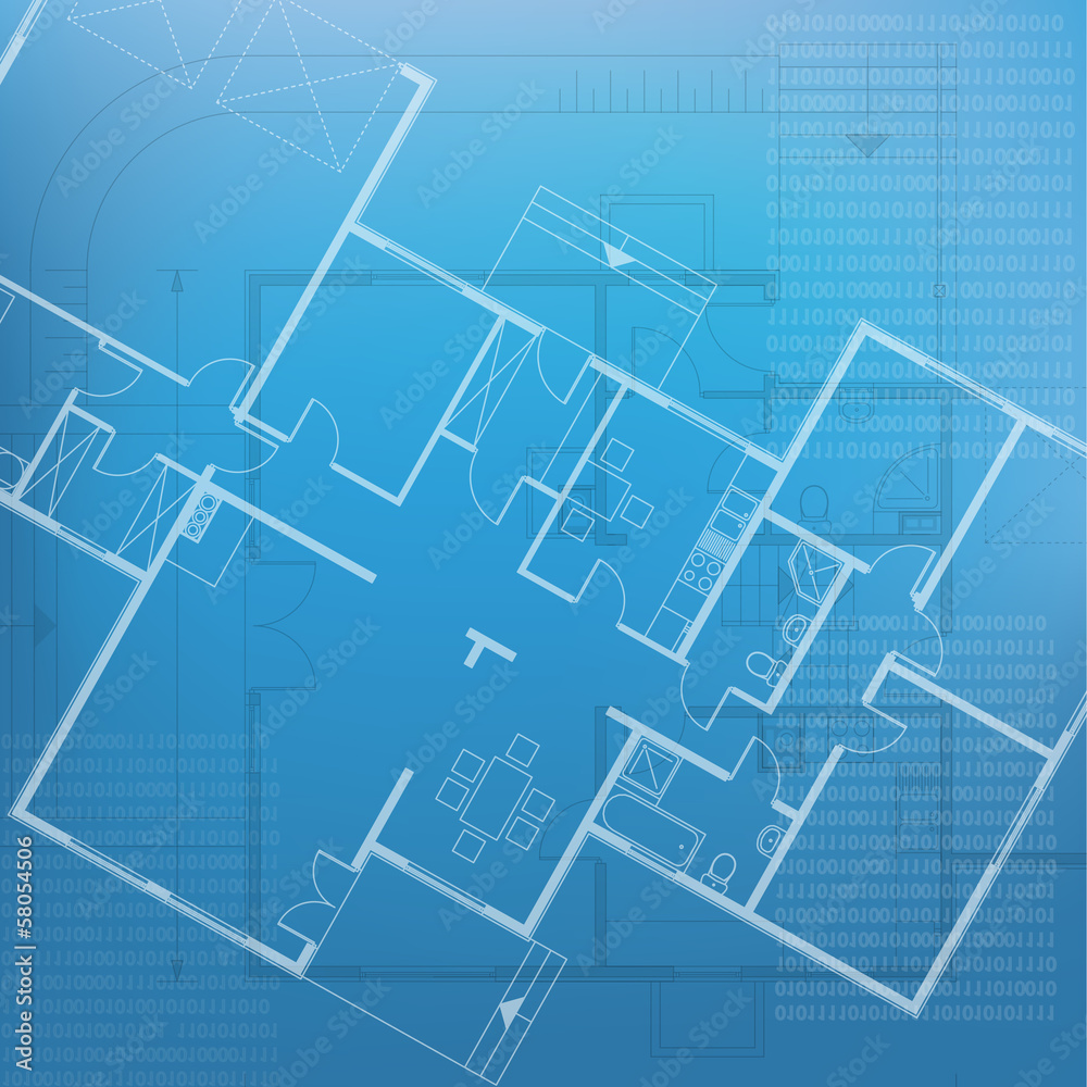 architectural background blueprint. vector illustration Stock Vector ...