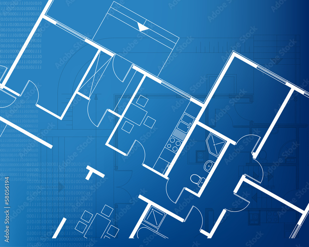 ground floor blueprint. vector illustration Stock Vector | Adobe Stock