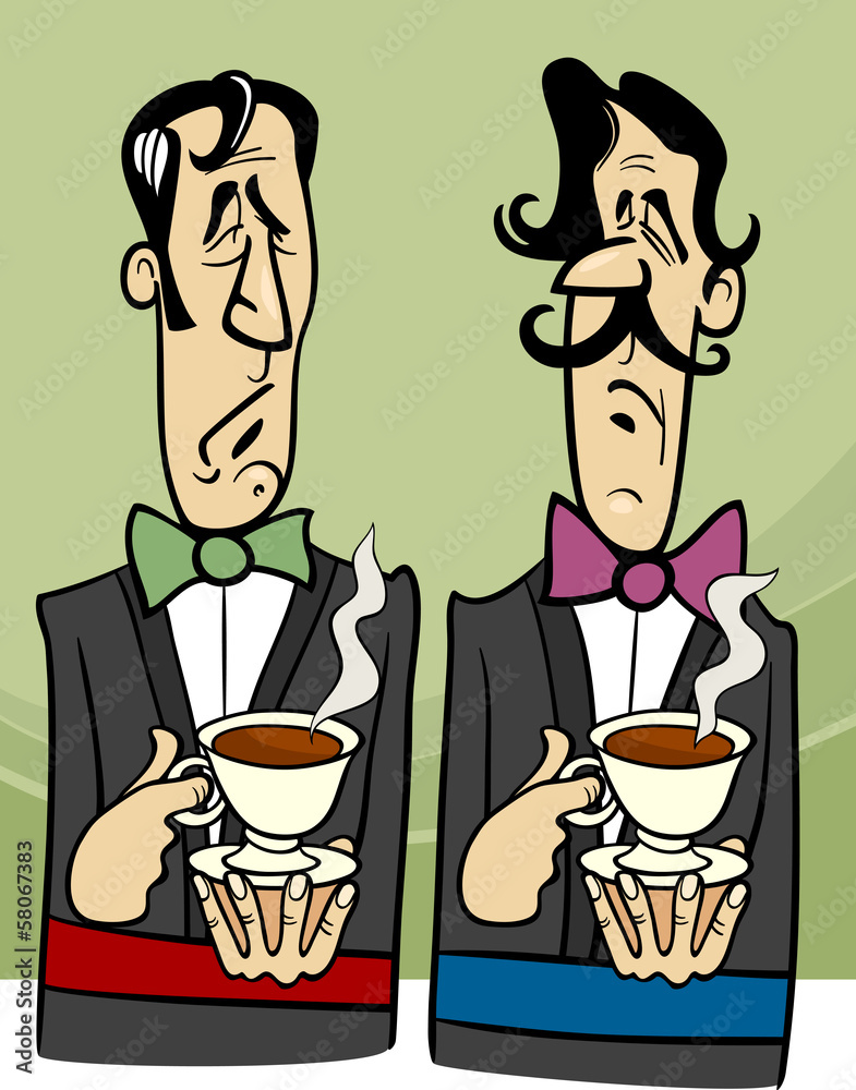 dignified gentlemen cartoon illustration Stock Vector | Adobe Stock