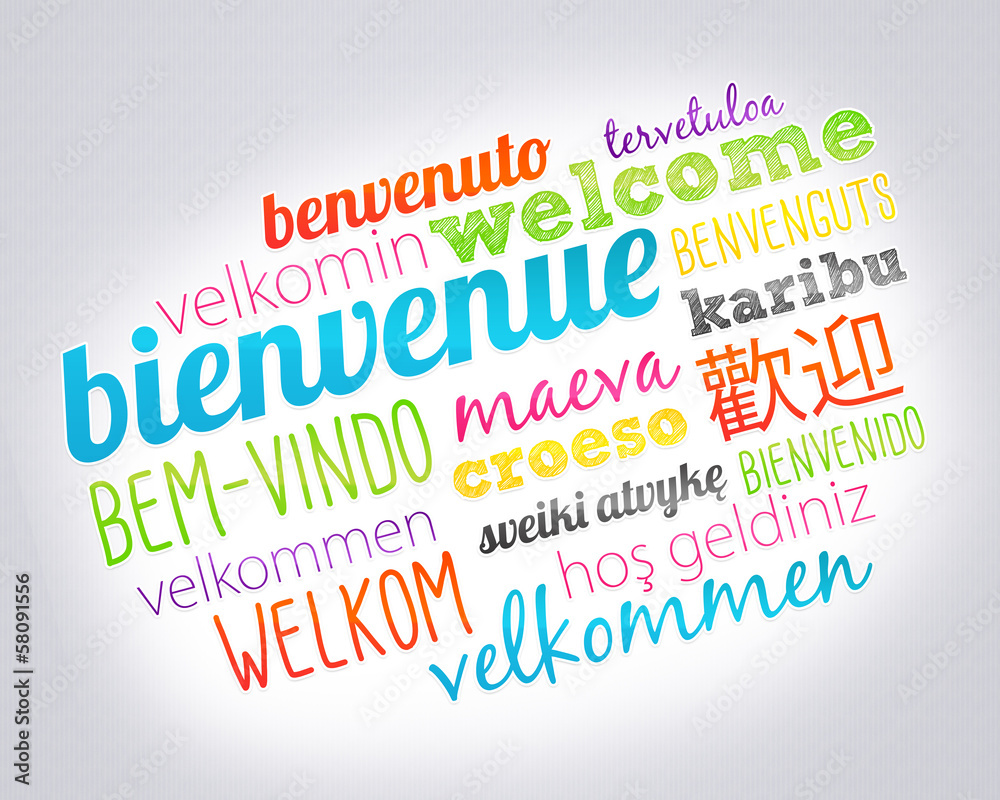 nuage de mots : bienvenue Stock Illustration | Adobe Stock