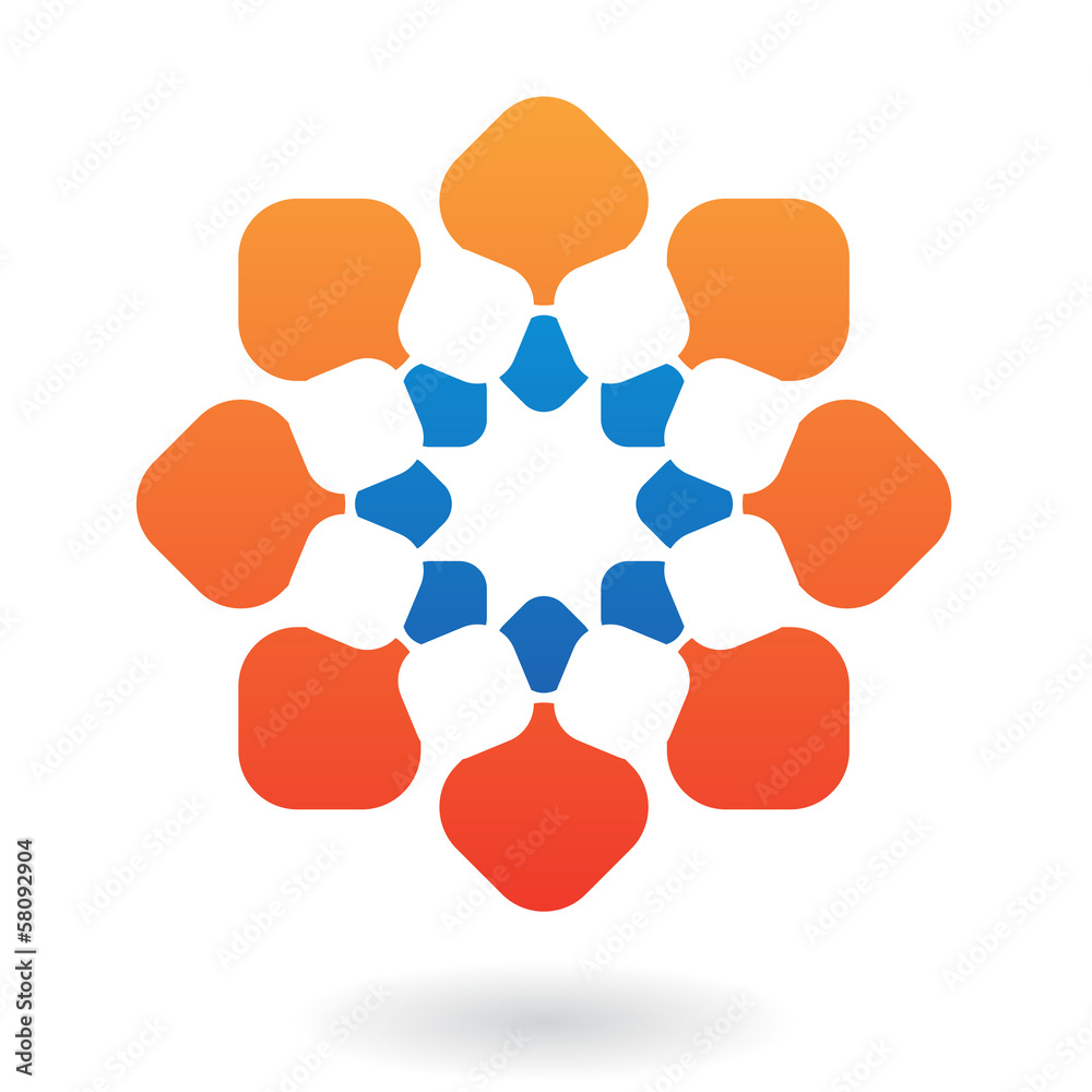 Colorful Round Abstract Icon Stock Illustration | Adobe Stock