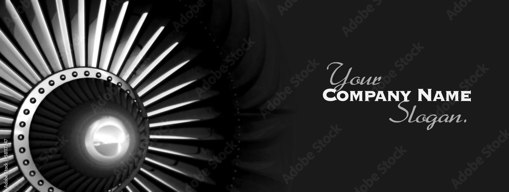Jet turbine slogan Stock Illustration | Adobe Stock