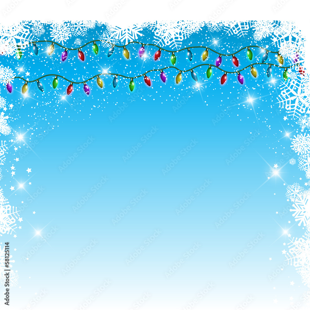 Christmas lights background Stock Vector | Adobe Stock