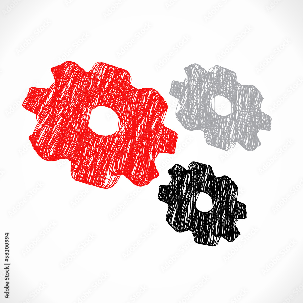 Vecteur Stock logo dessin : roues crantées (cs5) v3 | Adobe Stock