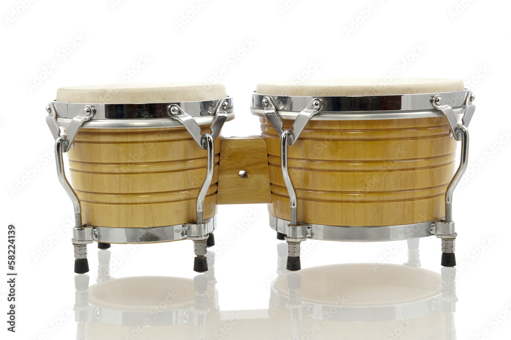 Photo & Art Print bongo set isolated in white, yellowpaul