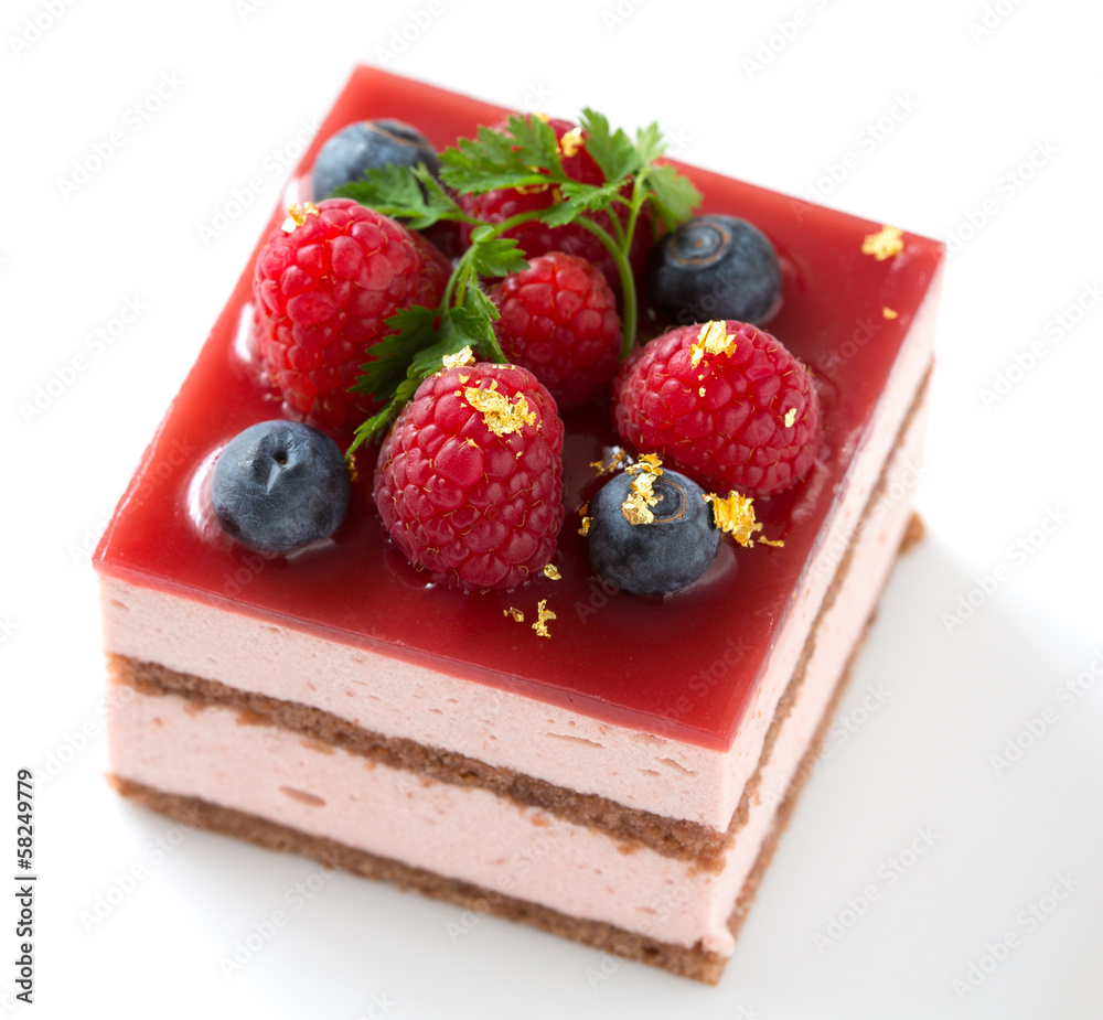Berry mousse cake Stock Photo | Adobe Stock