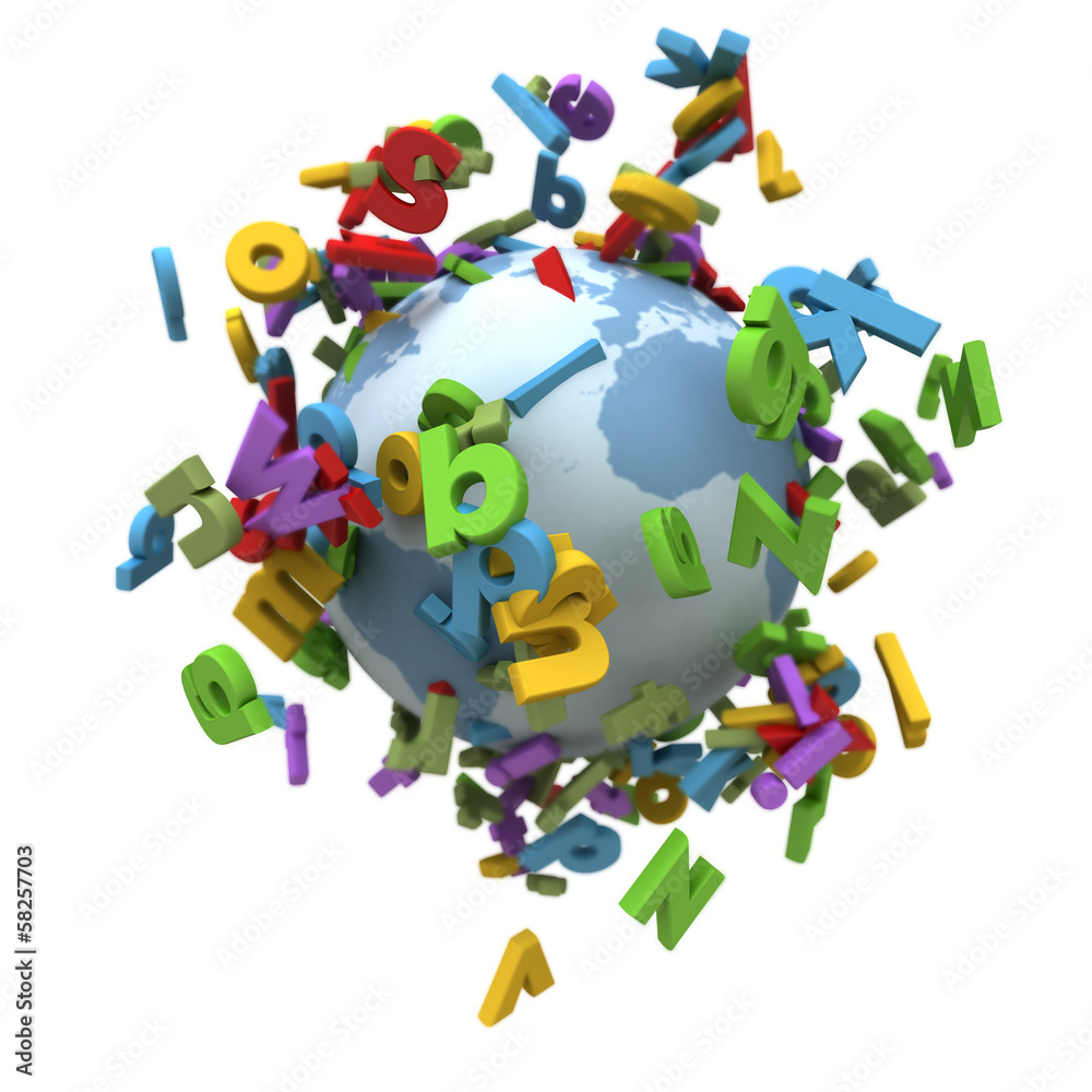 Colorful World of letters Stock Illustration | Adobe Stock