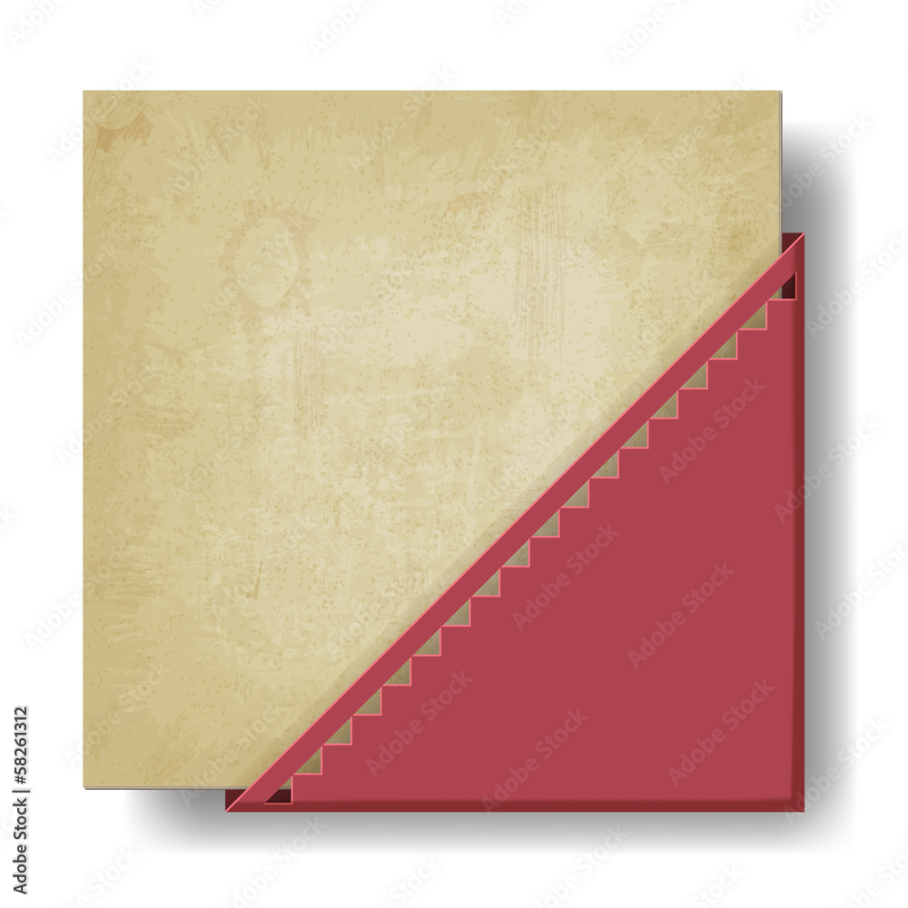 old paper background with red corner - vector illustration Stock Vector ...