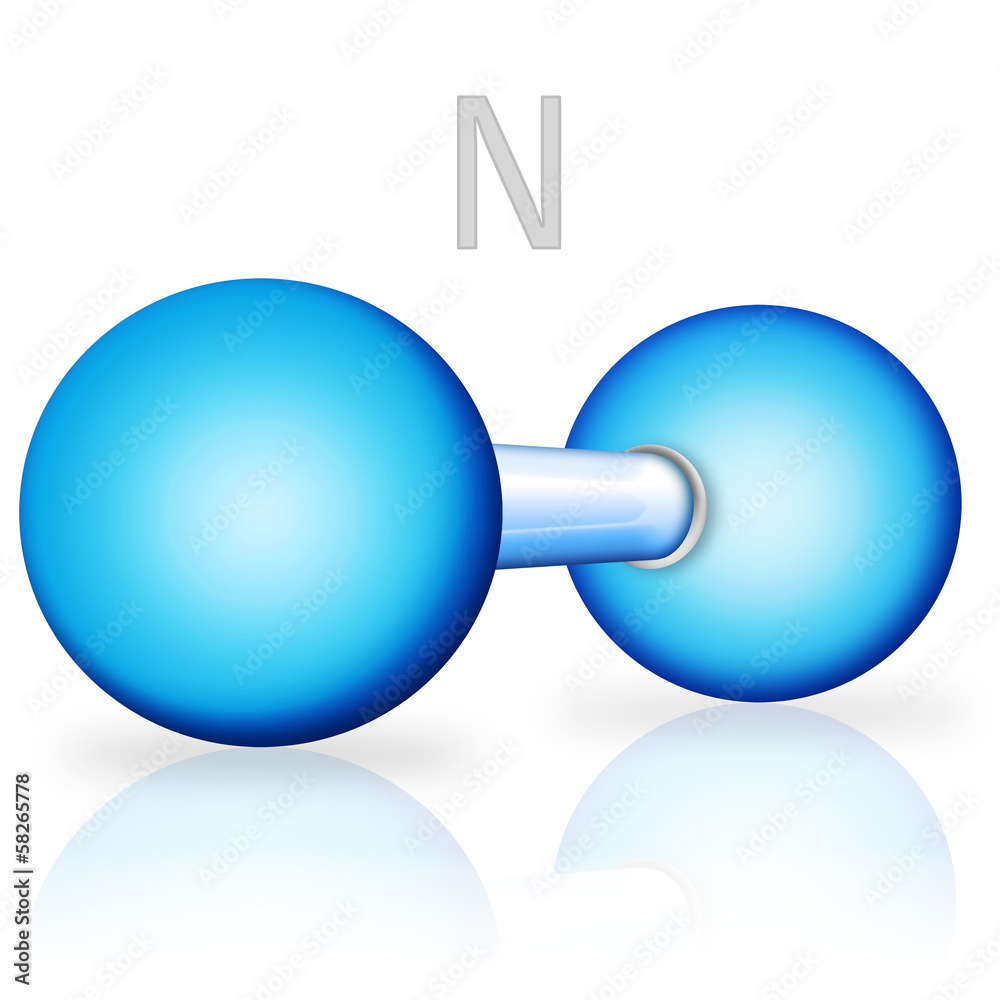 Stickstoff - Molekül Stock Illustration | Adobe Stock