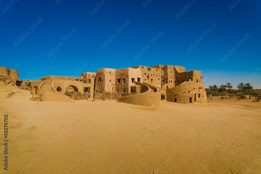 Berber style traditional building in Siwa Oasis Egypt Stock Photo ...