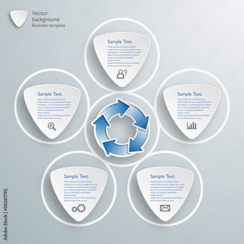 Infographics Vector Background 5-Step Process Stock Vector | Adobe Stock