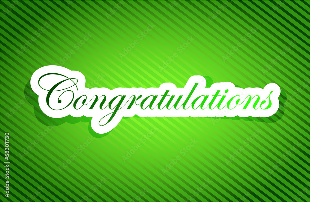 congratulations sign card illustration design Stock Illustration ...