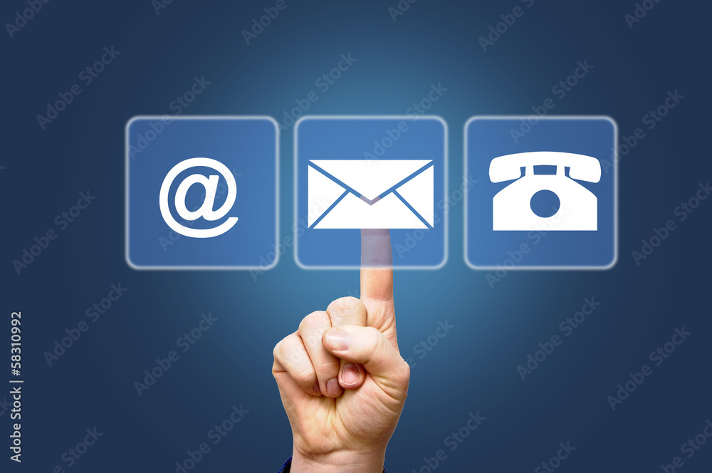 Kontakt - Email - Telefon - Handy - Brief Stock-Foto | Adobe Stock