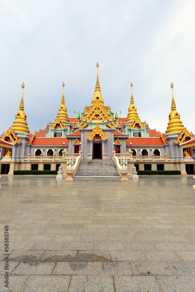 Wat Tang Sai. Beautiful temple on the top of Thongchai mountain, Stock ...