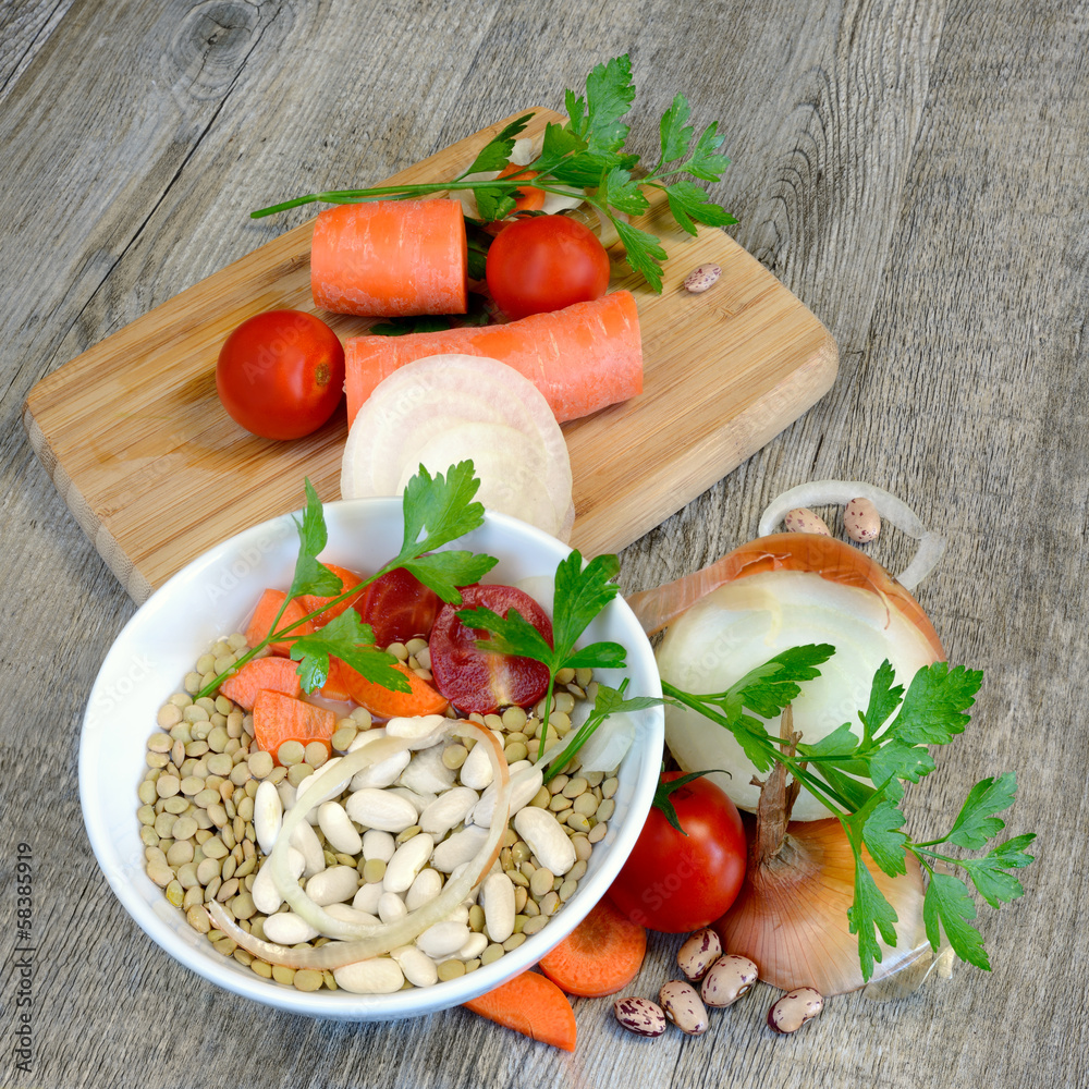 Foto Stock ingredients for soups | Adobe Stock