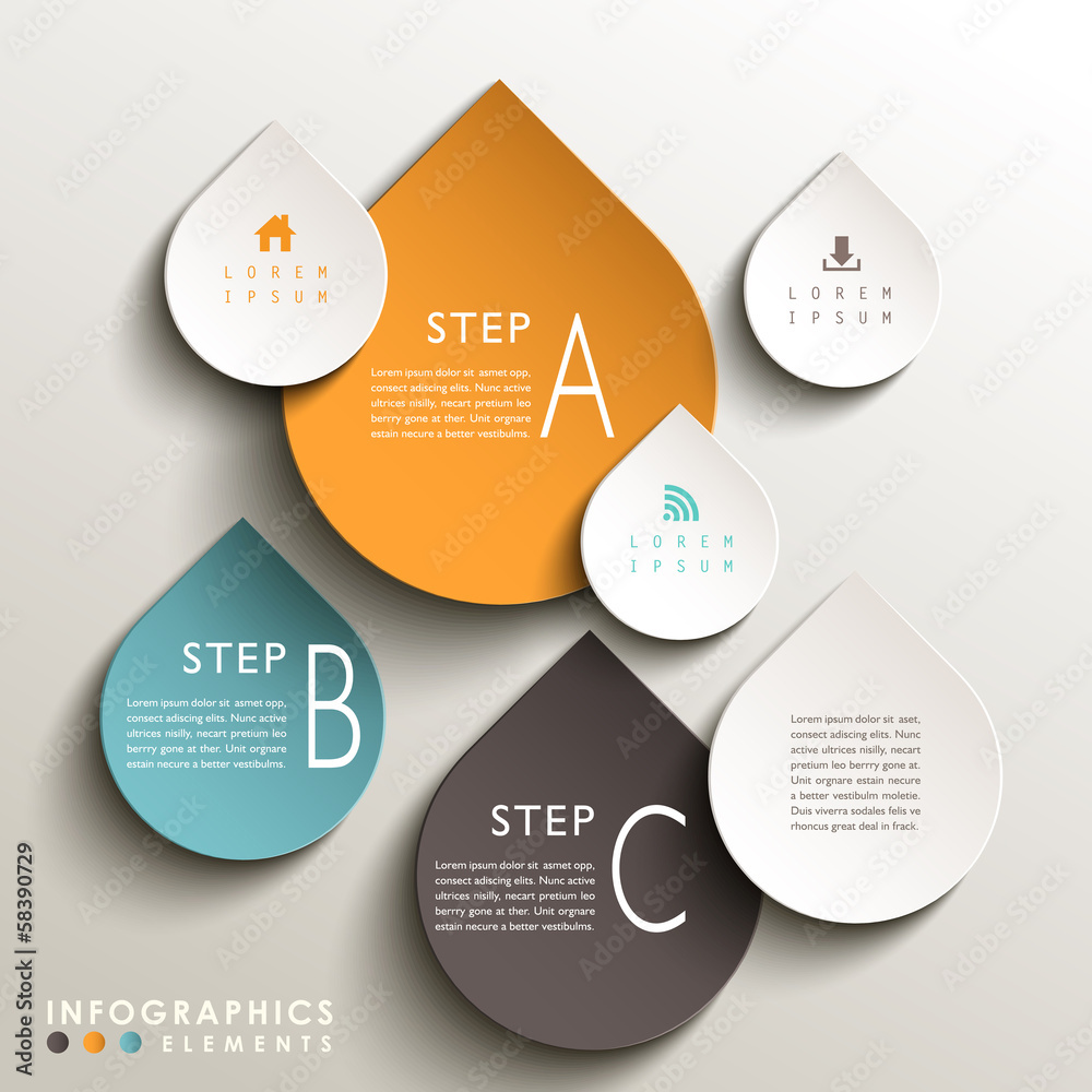 abstract 3d tag infographics Stock Vector | Adobe Stock