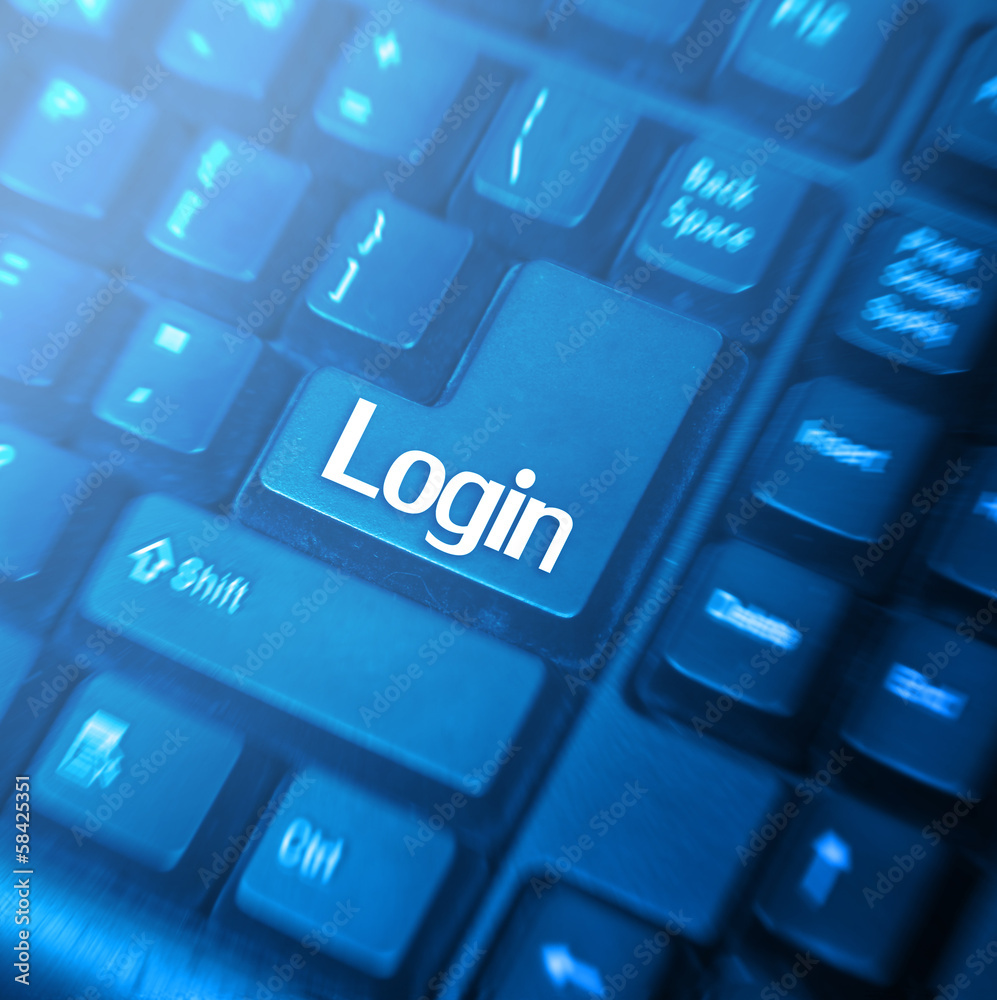 sign in or login on internet concept with keyboard Stock Photo | Adobe ...