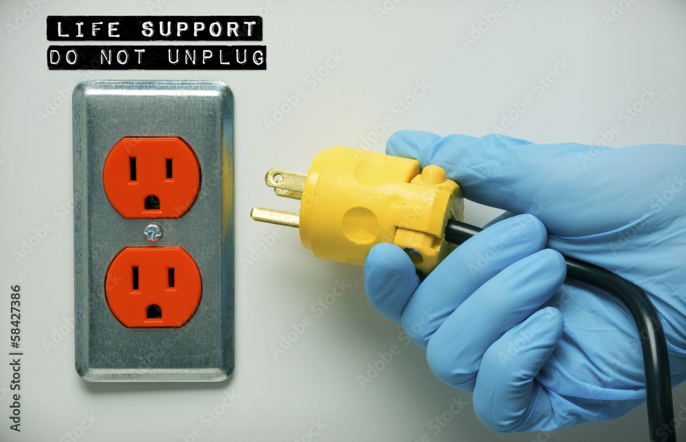 Pulling the Plug on Life Support Stock Photo | Adobe Stock