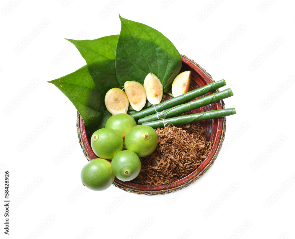 Poster Areca nut, betel nut chewed with the leaf is mild stimulant ...