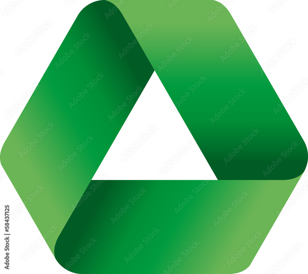 Logo triangolare verde Stock Vector | Adobe Stock