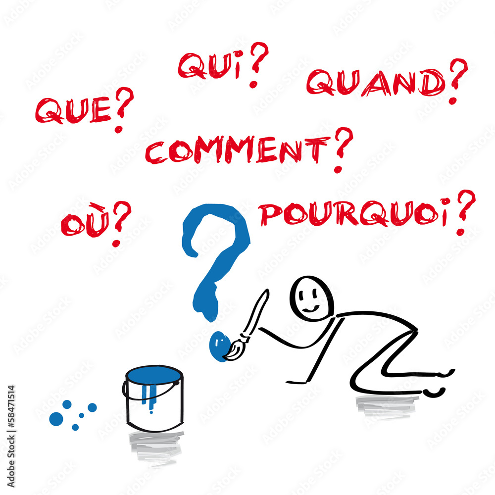Questions Que Qui Quand Comment O Pourquoi Stock Vector Adobe Questions Que Qui Quand Comment O Pourquoi Stock Vector Adobe