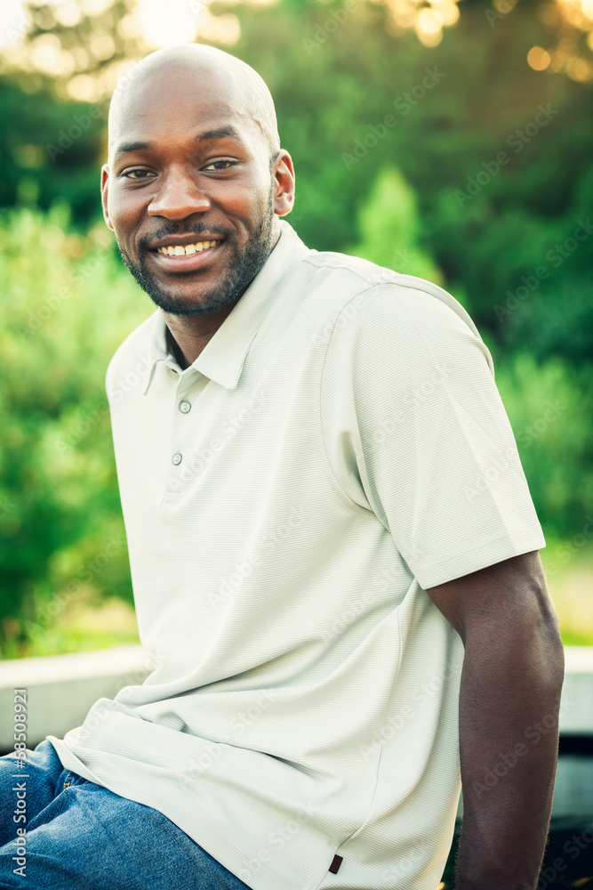 Handsome Black Man Portrait Stock Photo | Adobe Stock