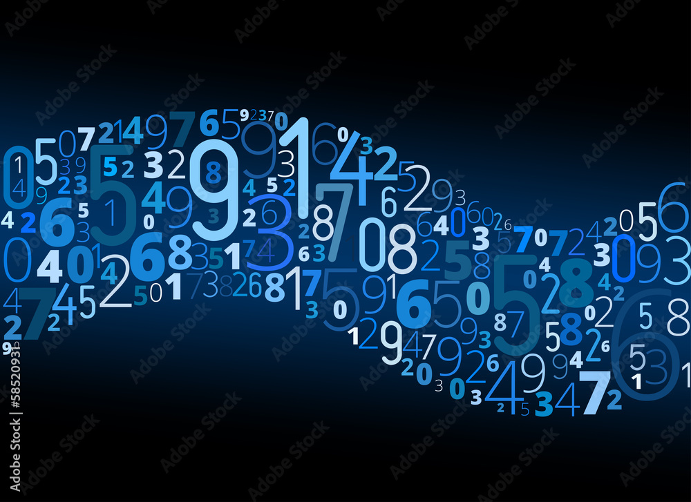 S-shape, vector font from numbers Stock Vector | Adobe Stock