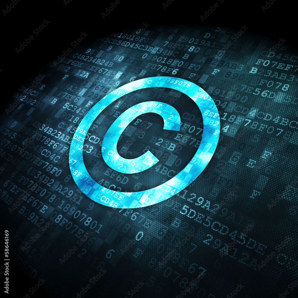 Law concept: Copyright on digital background Stock-Illustration | Adobe ...