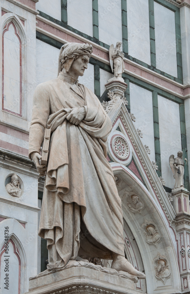 Statua di Dante, Basilica di Santa Croce Stock Photo | Adobe Stock