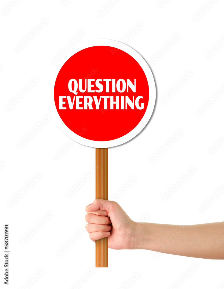 Hand holding red alert sign Stock Illustration | Adobe Stock