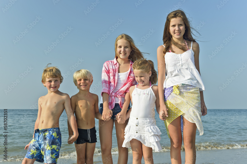 Kinder am Strand Stock Photo | Adobe Stock