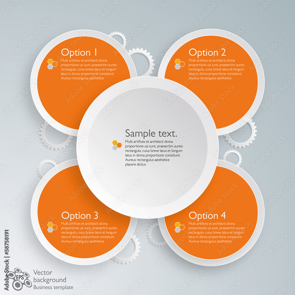 Infographics Vector Background 4-Step Process Stock Vector | Adobe Stock