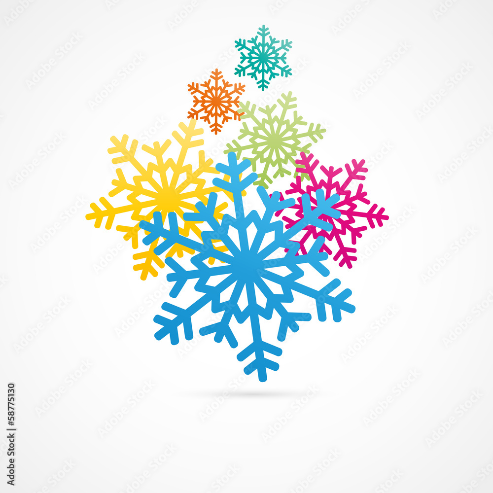 Vecteur Stock flocon de neige | Adobe Stock