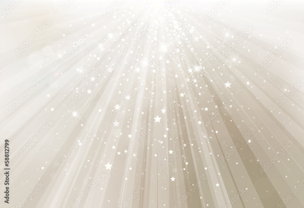 Vector silver background with rays and lights. Stock Vector | Adobe Stock