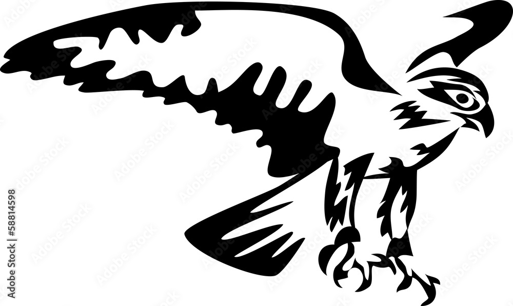 stylized falcon Stock Vector | Adobe Stock