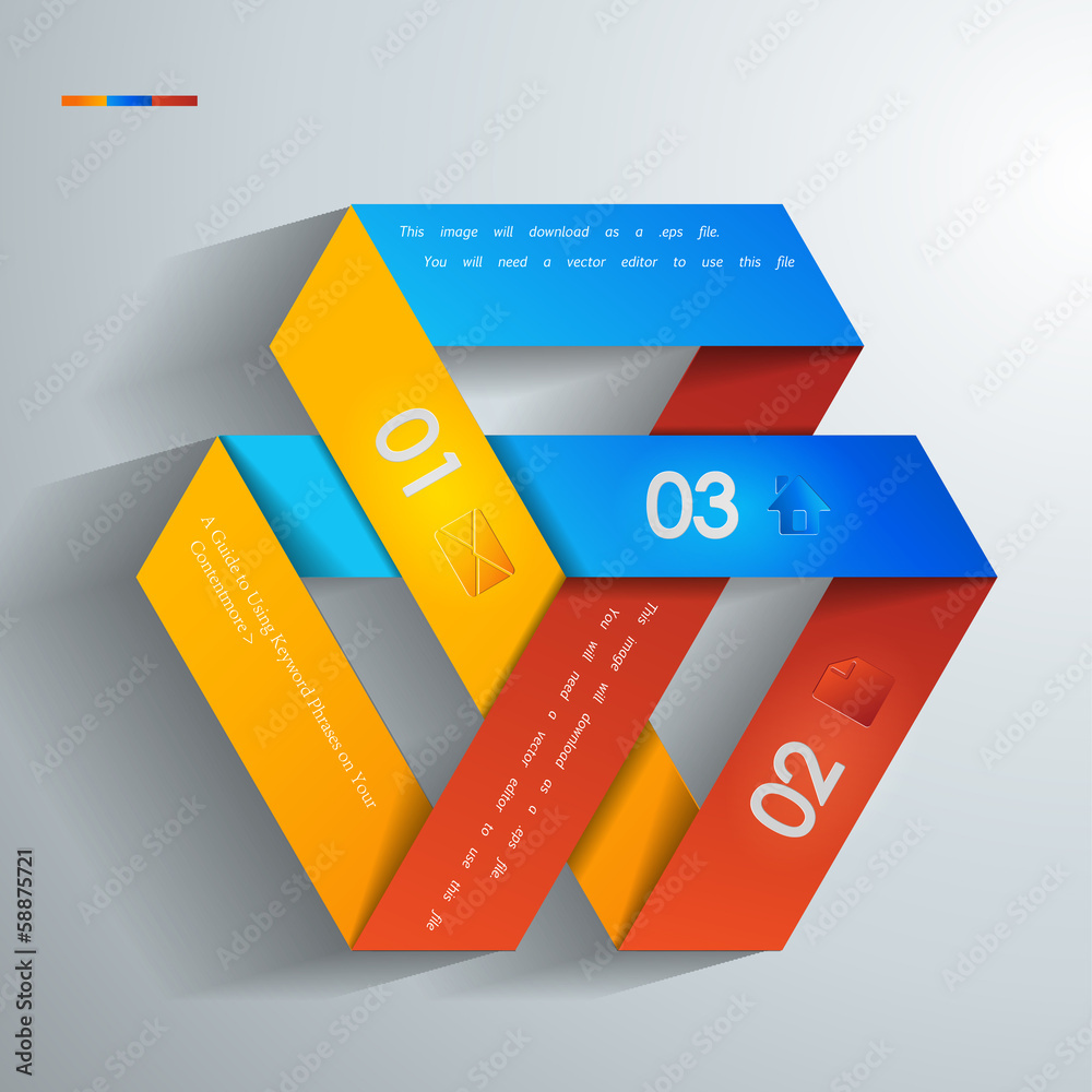 Abstract 3D Paper Infographics Stock Vector | Adobe Stock