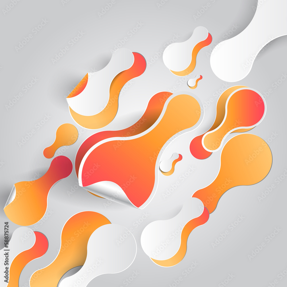 Abstract 3D Paper Infographics Stock Vector | Adobe Stock